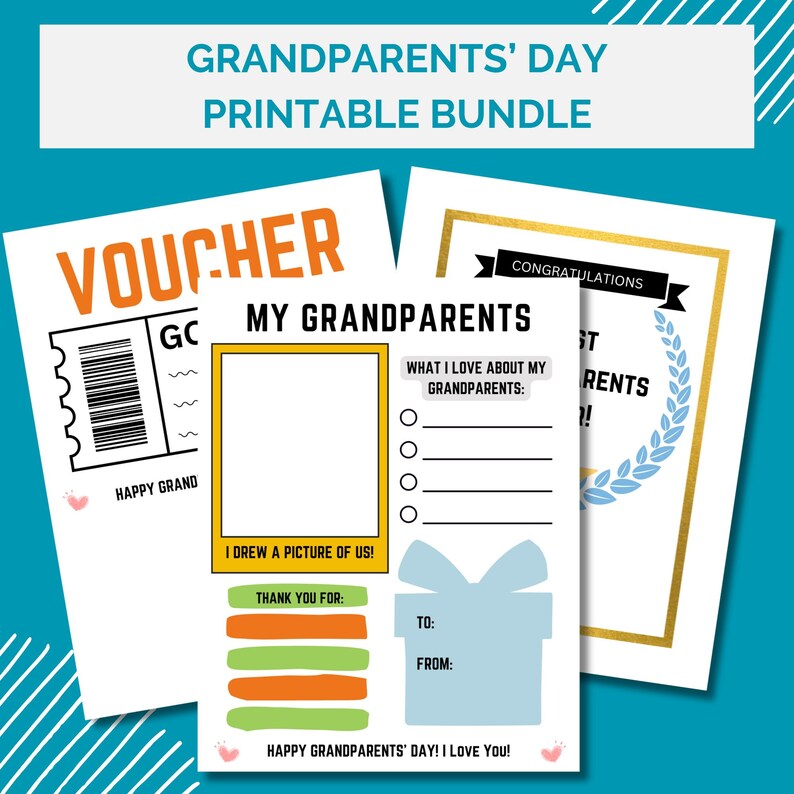 Grandparents' Day Printable, Grandparents Day Keepsake, Toddler ...