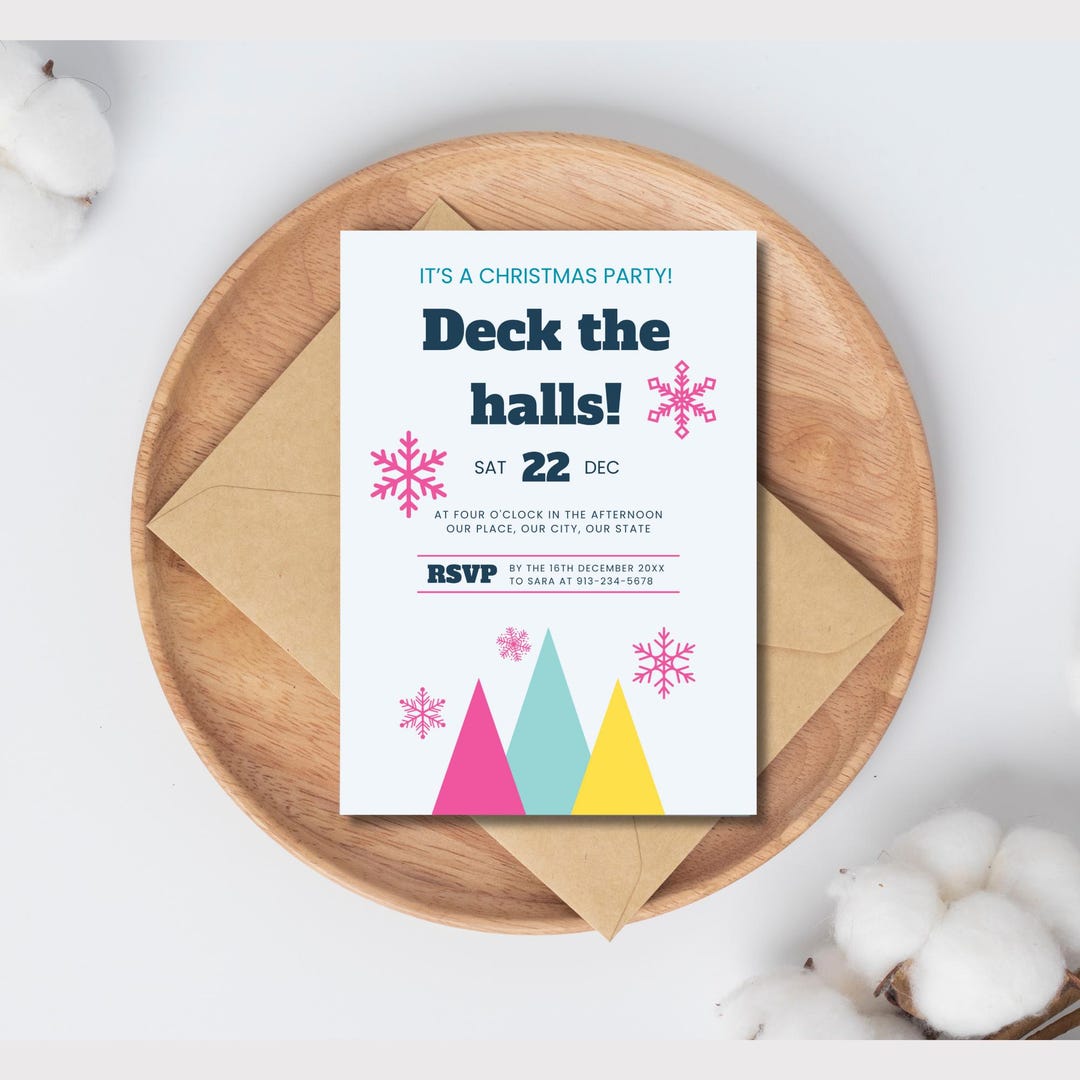 Work Christmas Party Invitation, Corporate Holiday Party Invitation ...