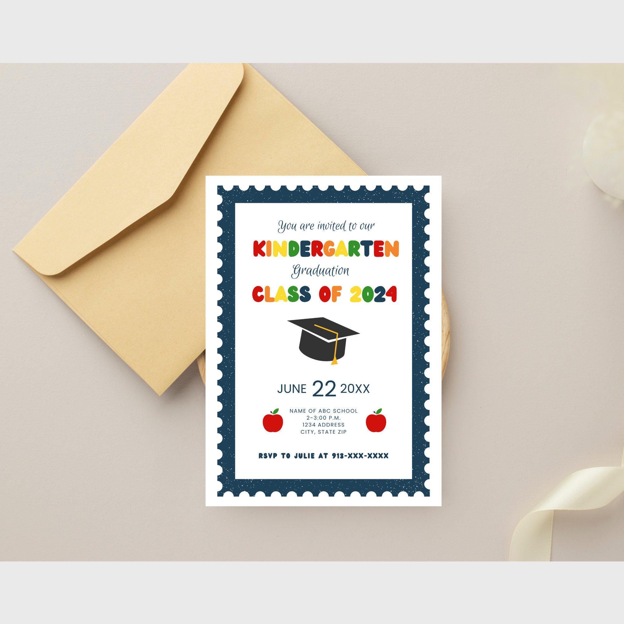 Editable Preschool Graduation Invitation, Prek Announcement Party ...