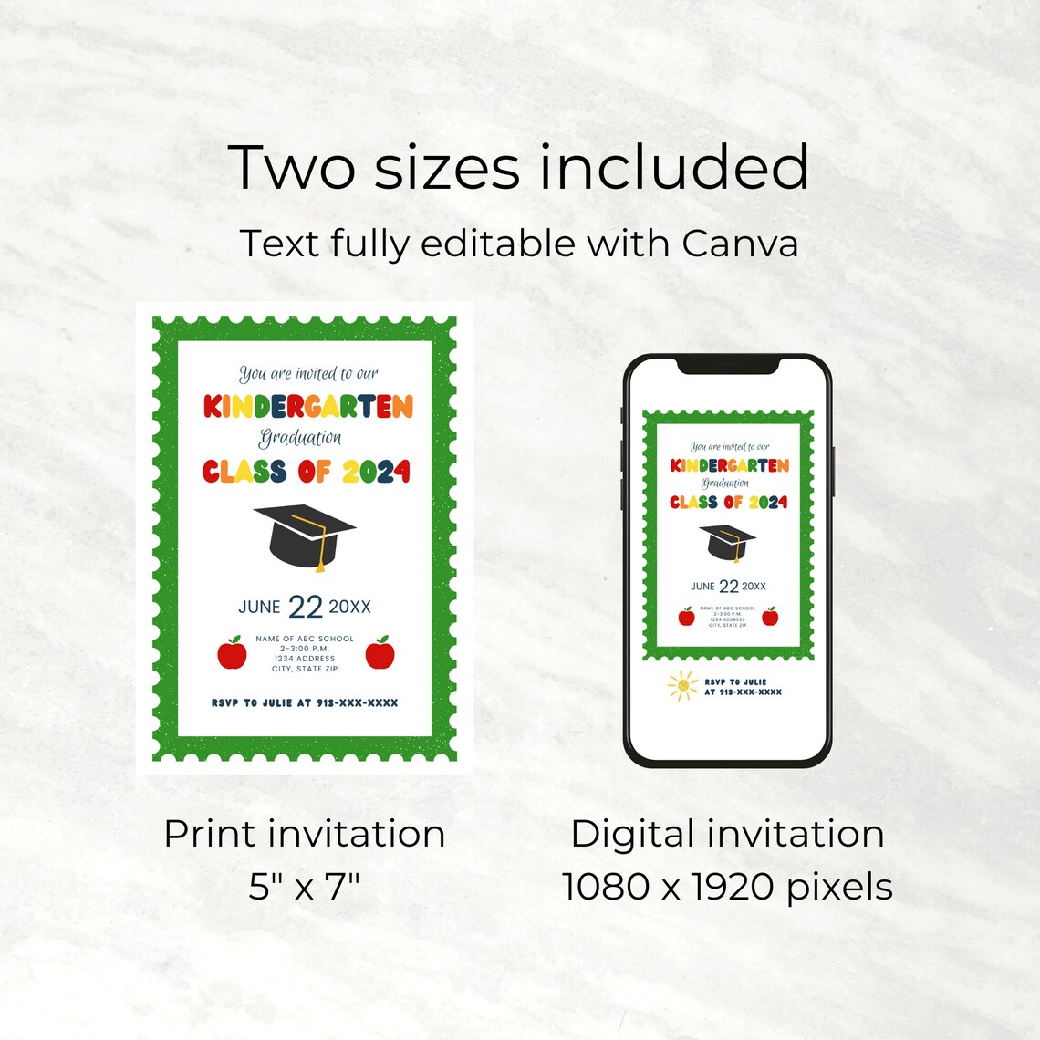 Editable Preschool Graduation Invitation, Prek Announcement Party ...