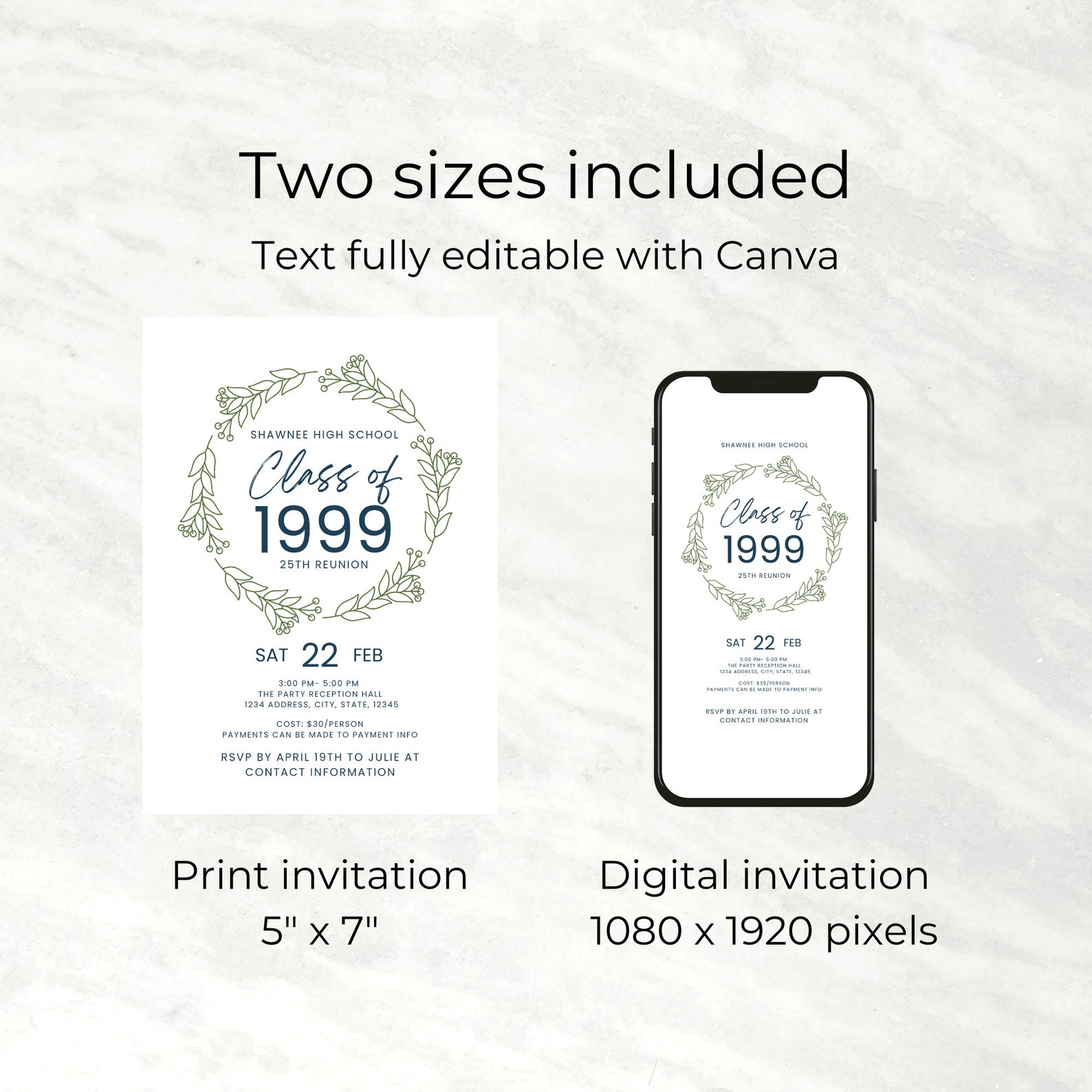 Class Reunion Invitation Template, High School Reunion, College Reunion ...