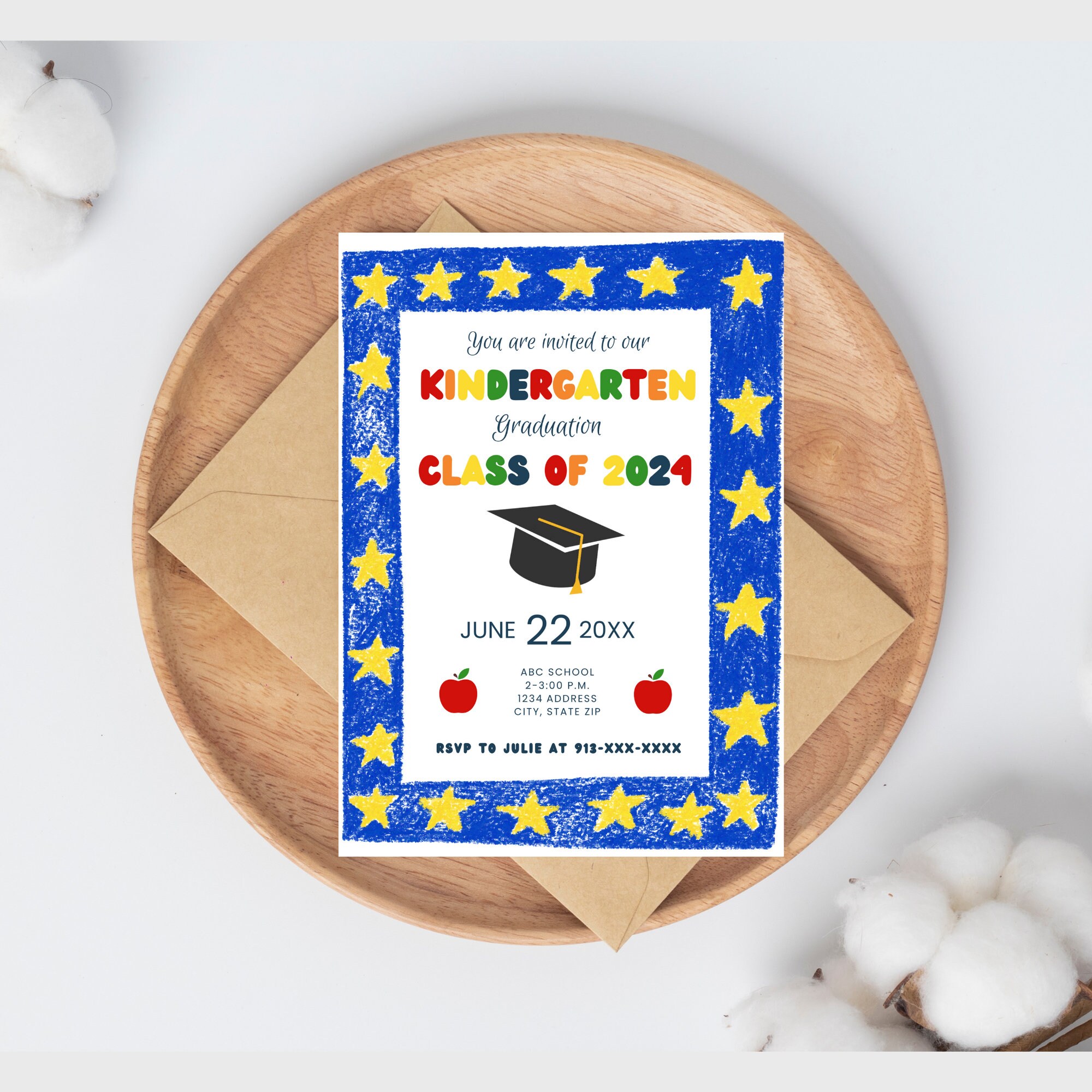 Preschool Grad, Class of 2024, Editable Printable Template, Pre- K ...