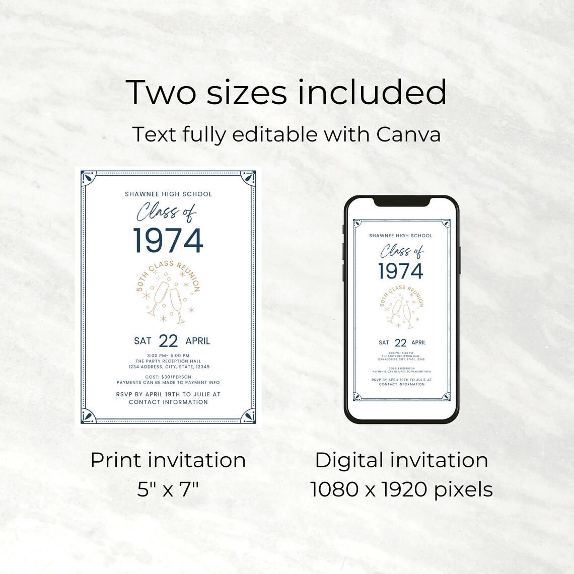 Class Reunion Invitation Template, High School Reunion, College Reunion ...