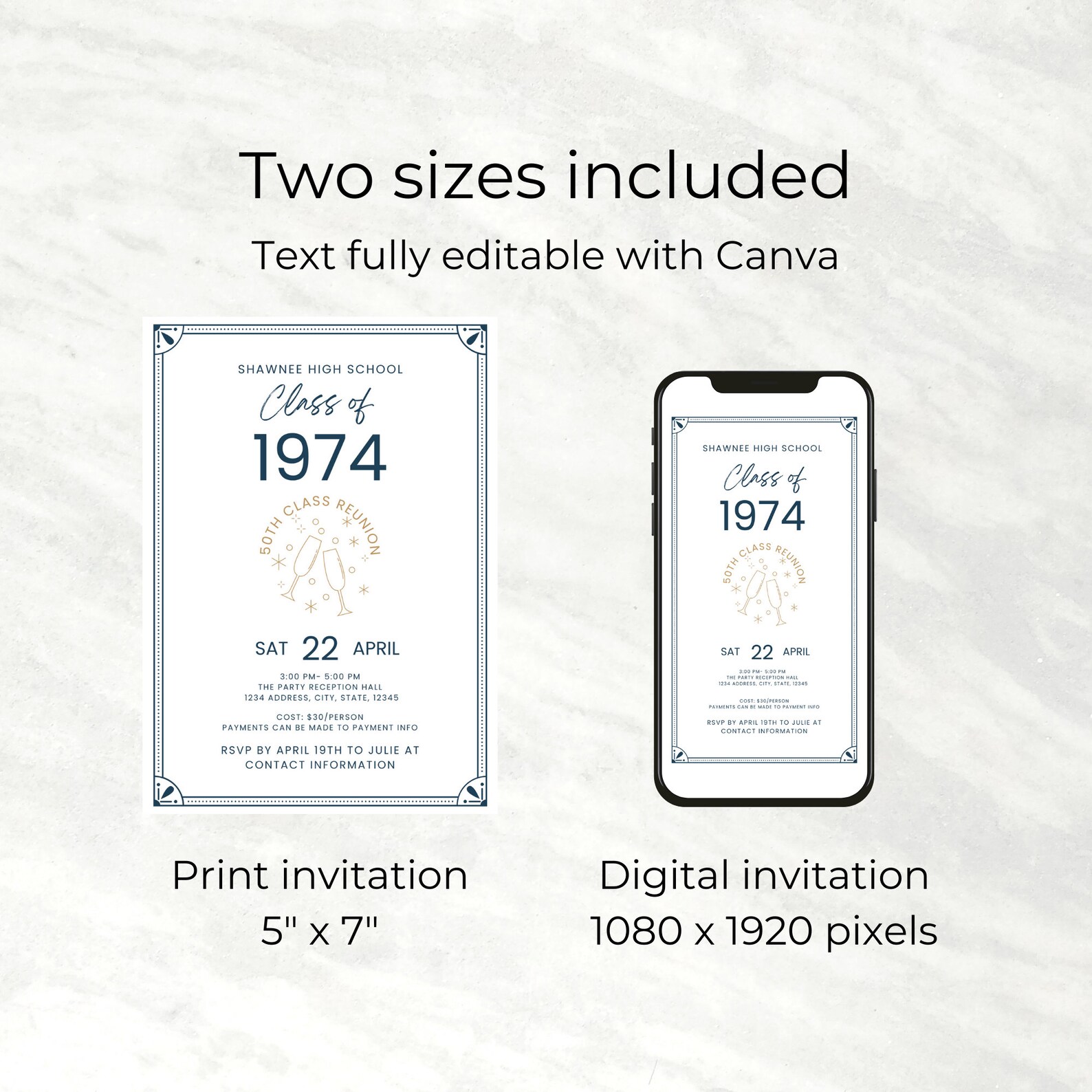 Class Reunion Invitation Template, High School Reunion, College Reunion ...