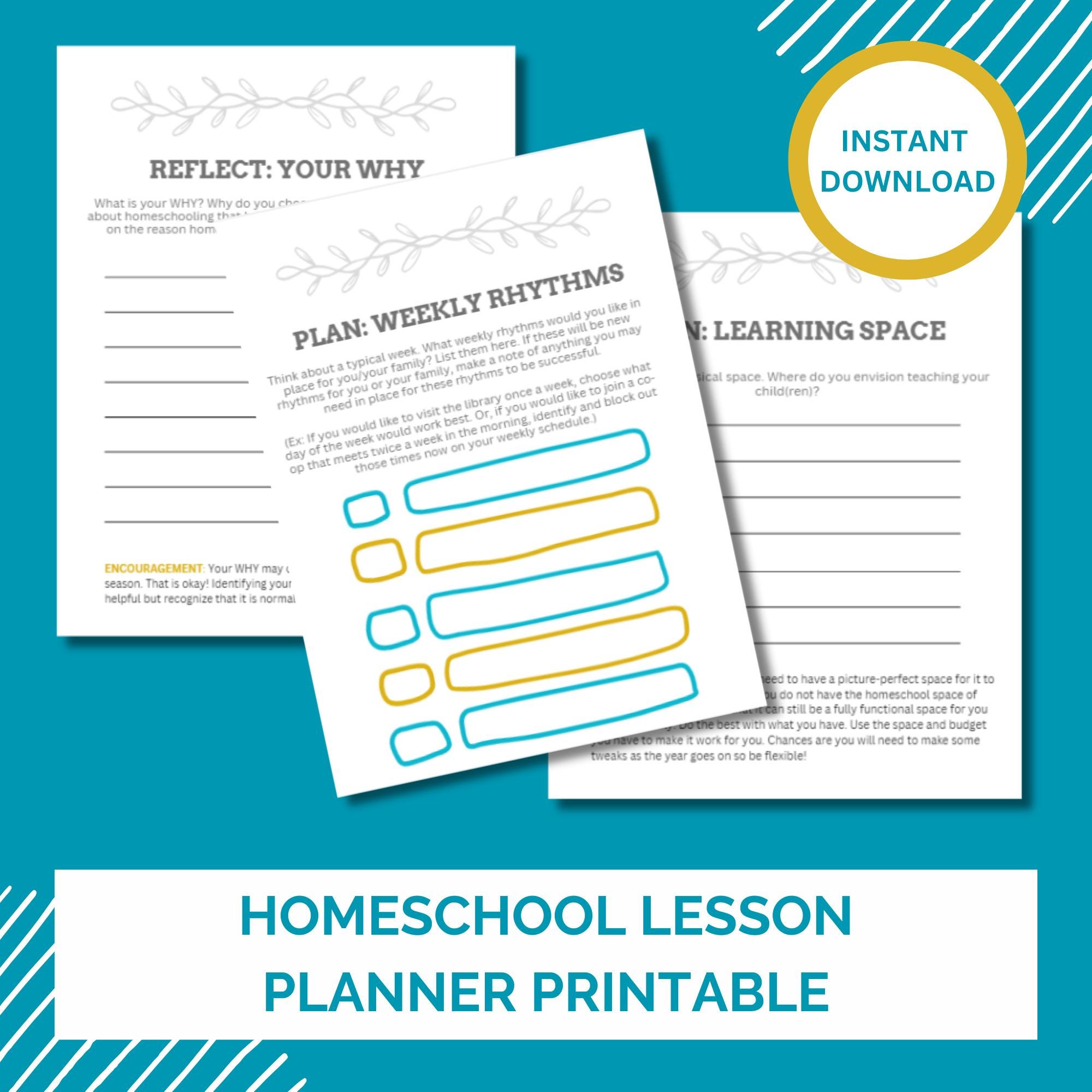 Homeschool Lesson Planner Book | Homeschool Planner for Multiple Kids ...
