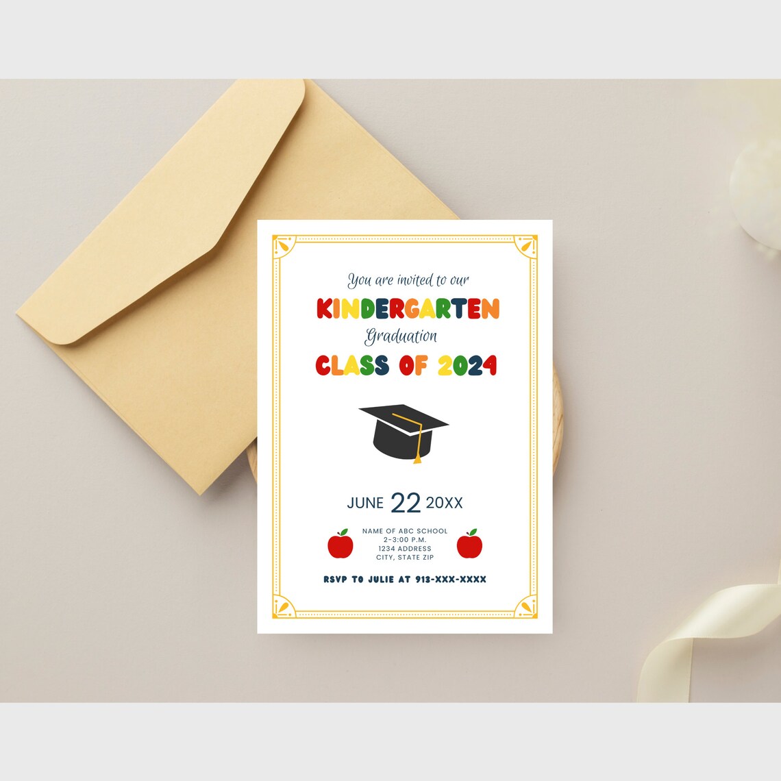 Editable Preschool Graduation Invitation, Prek Announcement Party ...