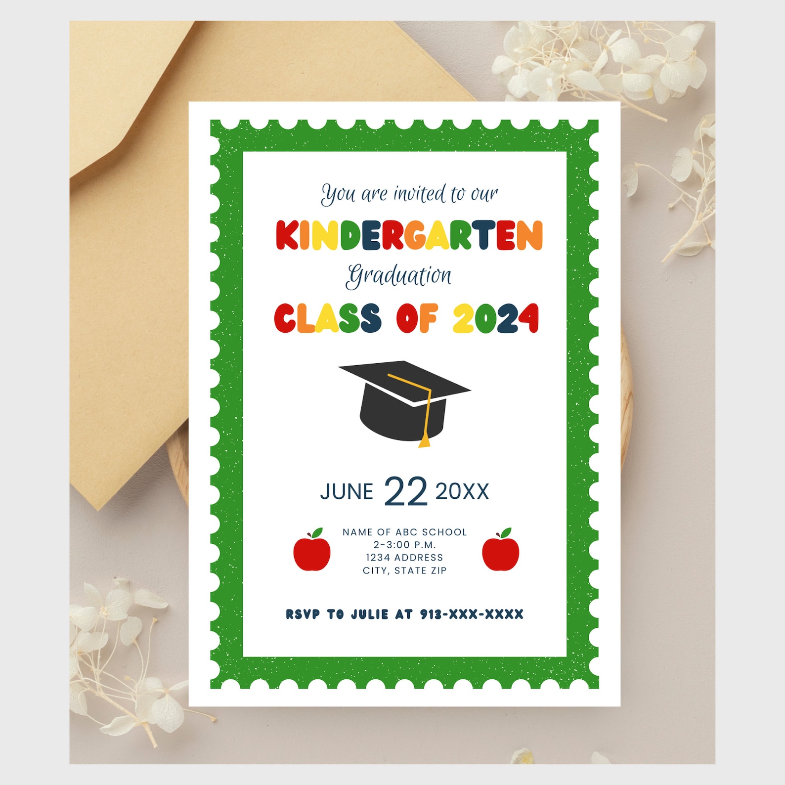 Editable Preschool Graduation Invitation, Prek Announcement Party ...