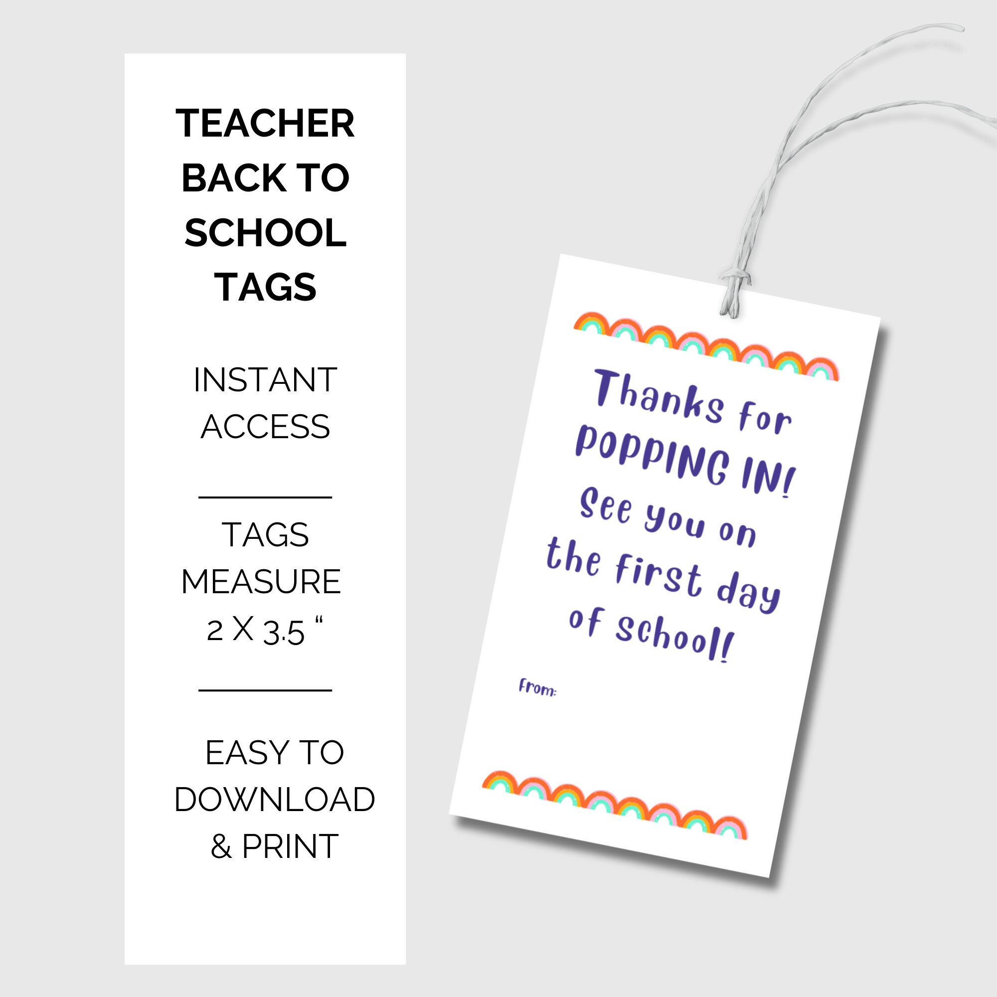 Beginning of the Year Gift | Back to School Night | Meet the Teacher ...