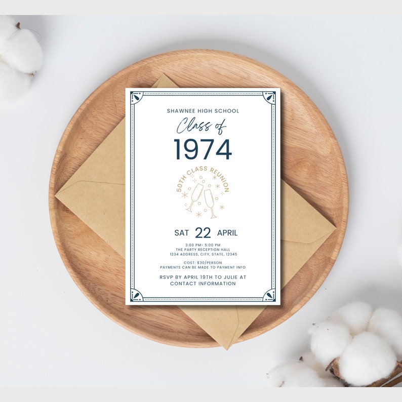 Class Reunion Invitation Template, High School Reunion, College Reunion ...