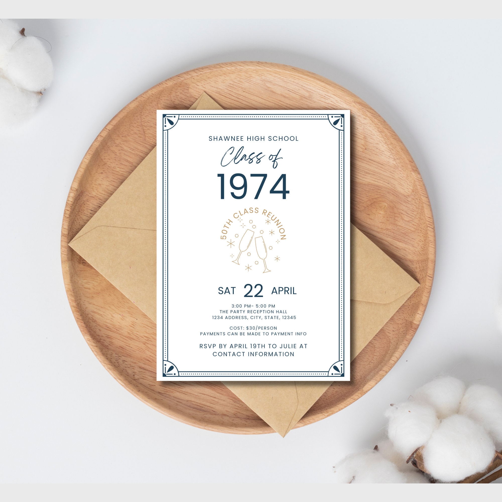 Class Reunion Invitation Template, High School Reunion, College Reunion ...