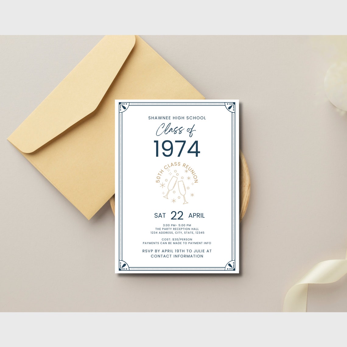 Class Reunion Invitation Template, High School Reunion, College Reunion ...