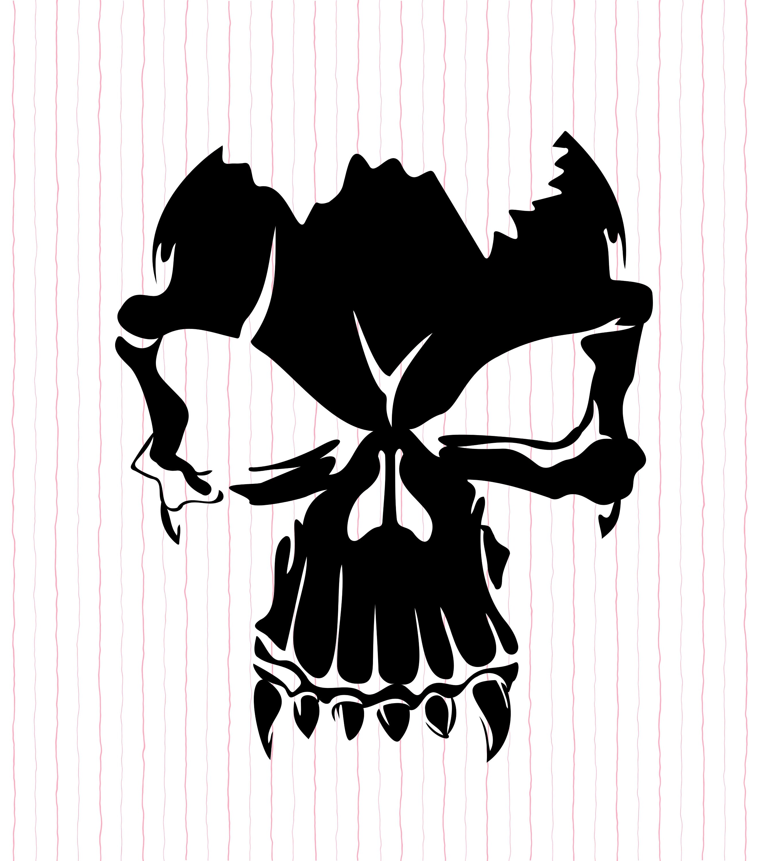 Skull Svg Dxf Eps Jpg Png Instant Download Skull Vector - Etsy