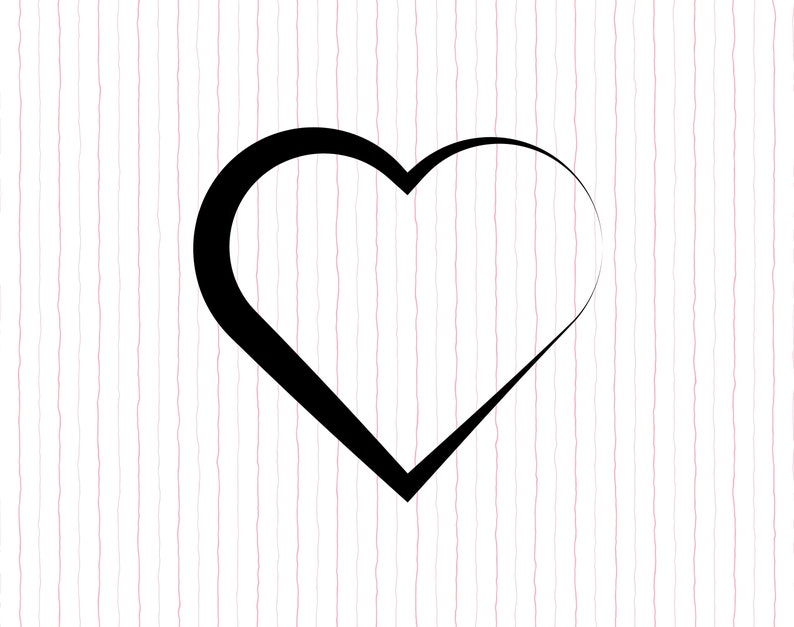 Heart Svg Bundle Digital Download Open Heart Dxf Eps Png Jpg - Etsy