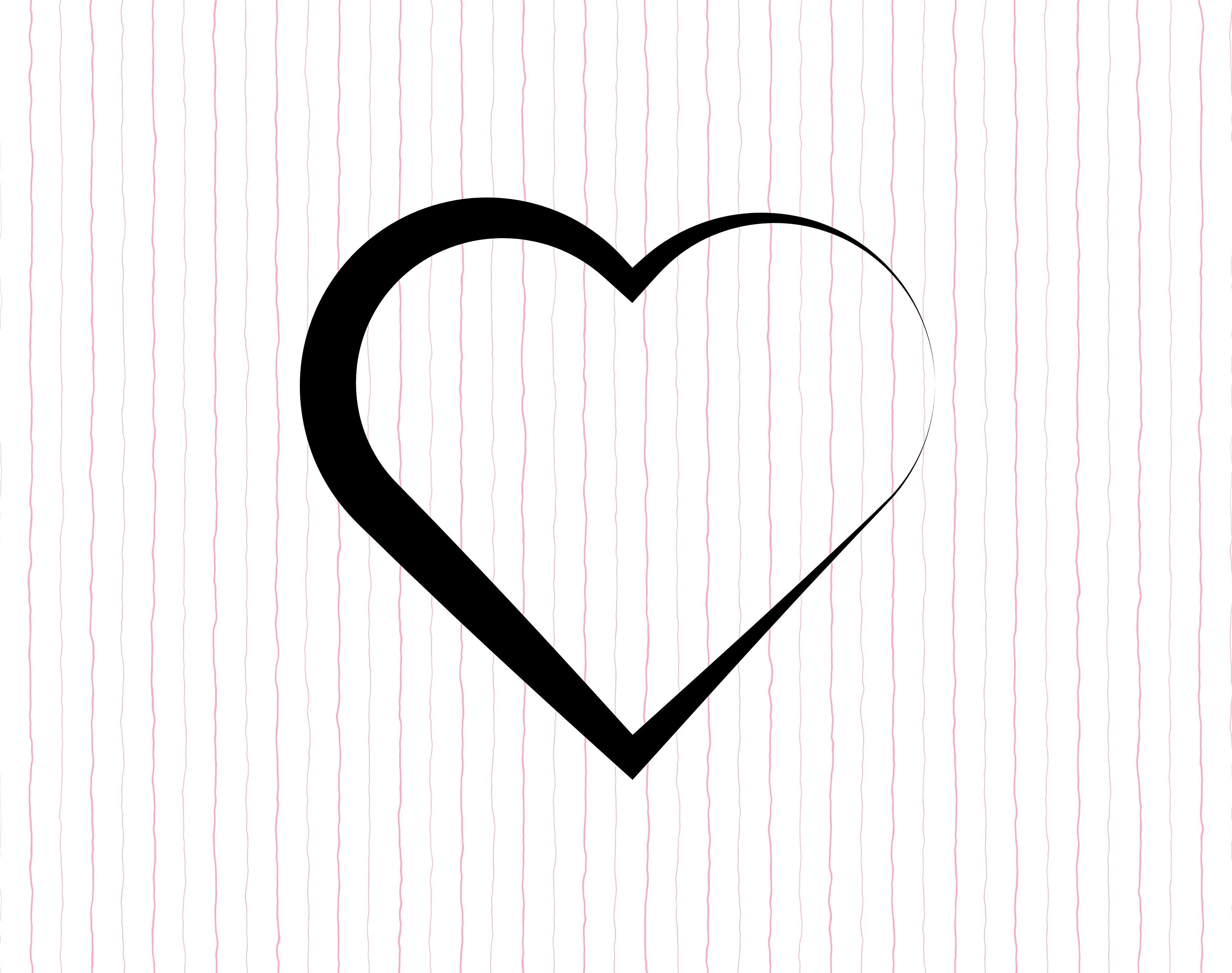 Heart Svg Bundle Digital Download Open Heart Dxf Eps Png Jpg - Etsy