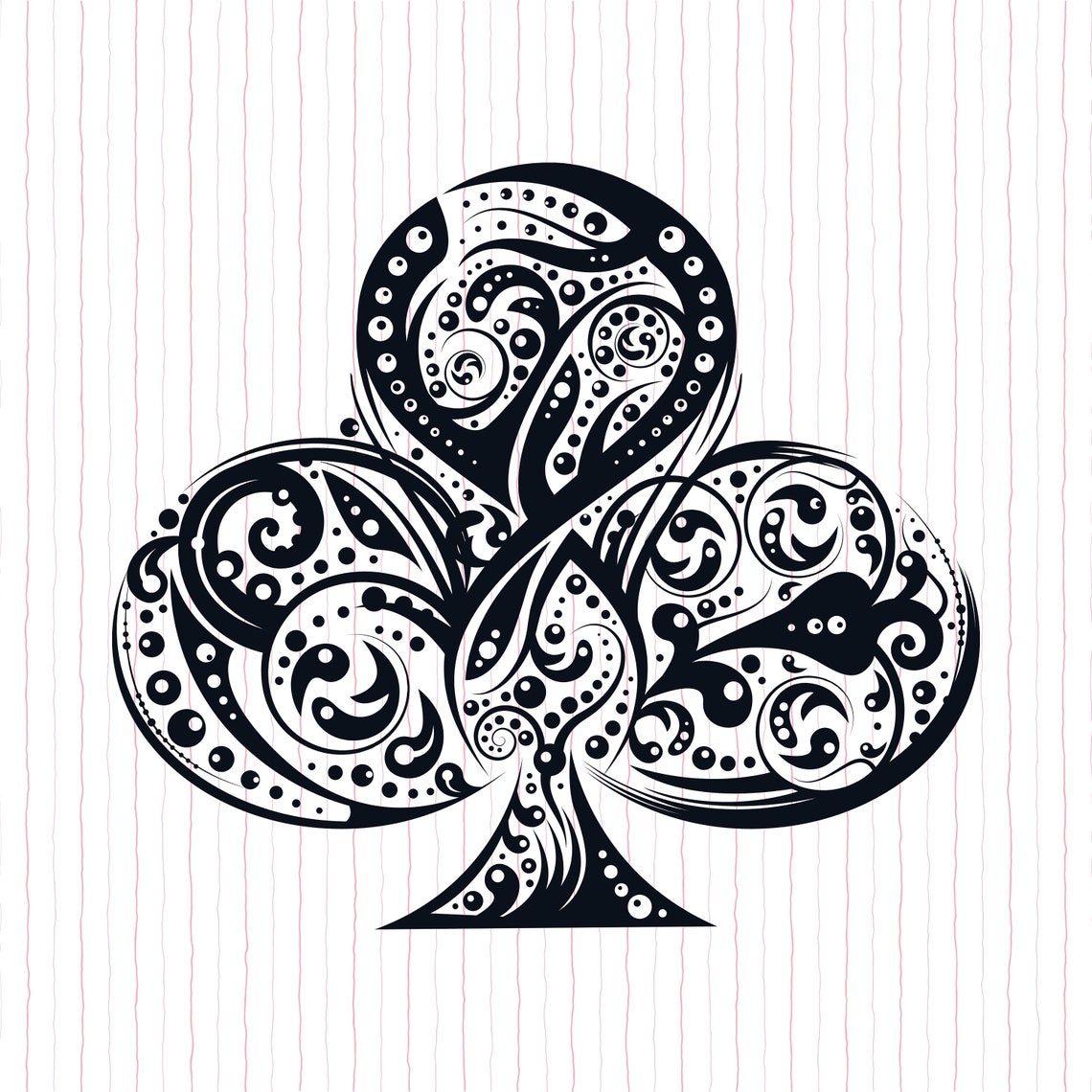 Playing Card Suits Svg Dxf Digital Download, Clups Hearts Diamonds ...