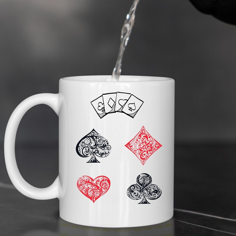 Playing Card Suits Svg Dxf Digital Download, Clups Hearts Diamonds ...