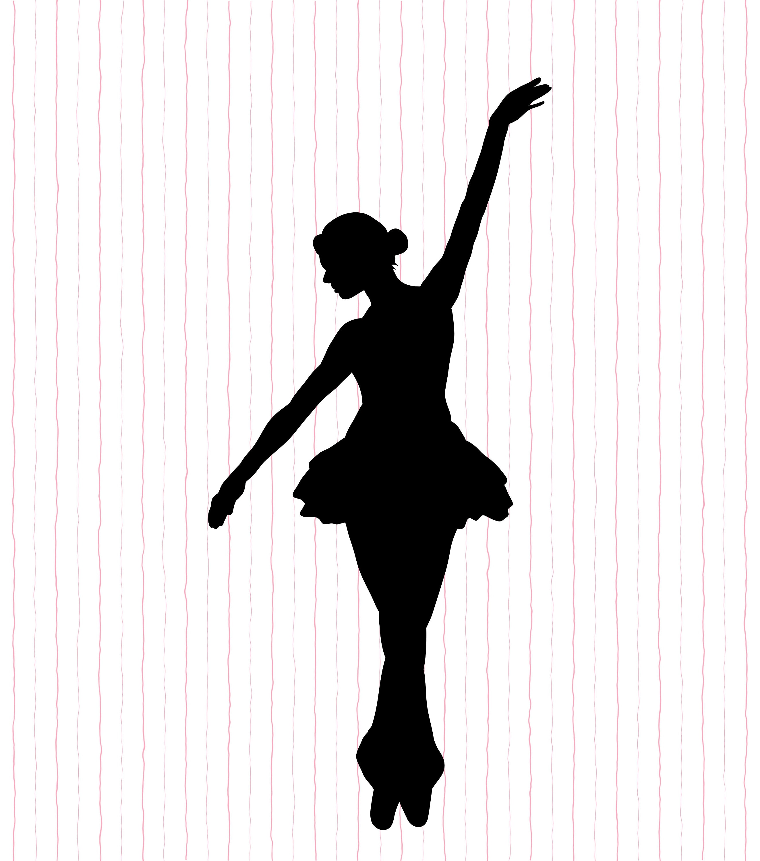 Ballerina Dancer Drawing Vector Decal Svg Dxf Png Eps Jpg Clipart Die ...