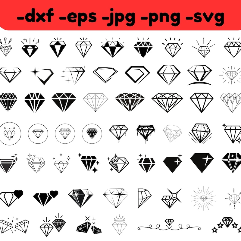Diamond Svg - Etsy