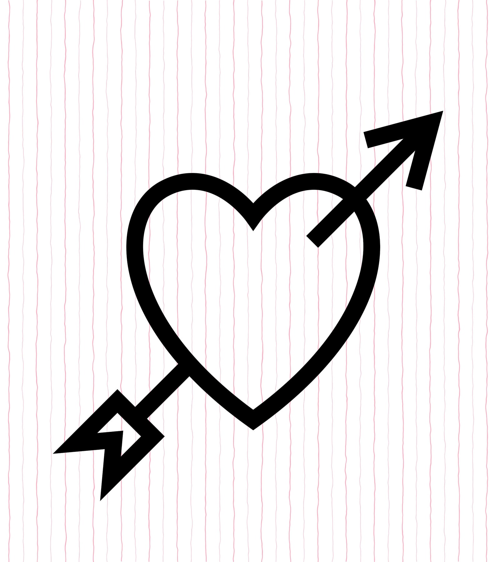 Arrow Heart Svg, Dxf, Png, Eps, Jpg Instant Download, Heart With Arrow ...