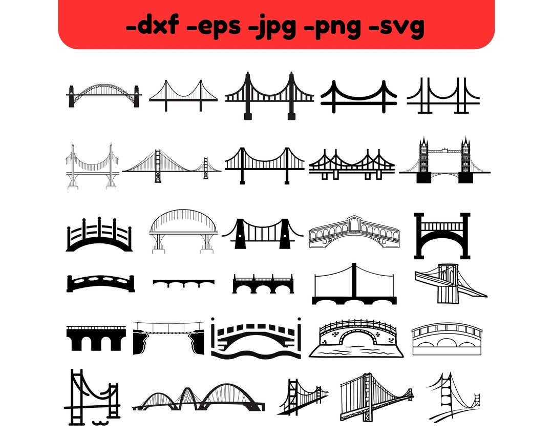 Bridge SVG Bundle: Bridge Clipart, Cut Files (digital Download) - Etsy