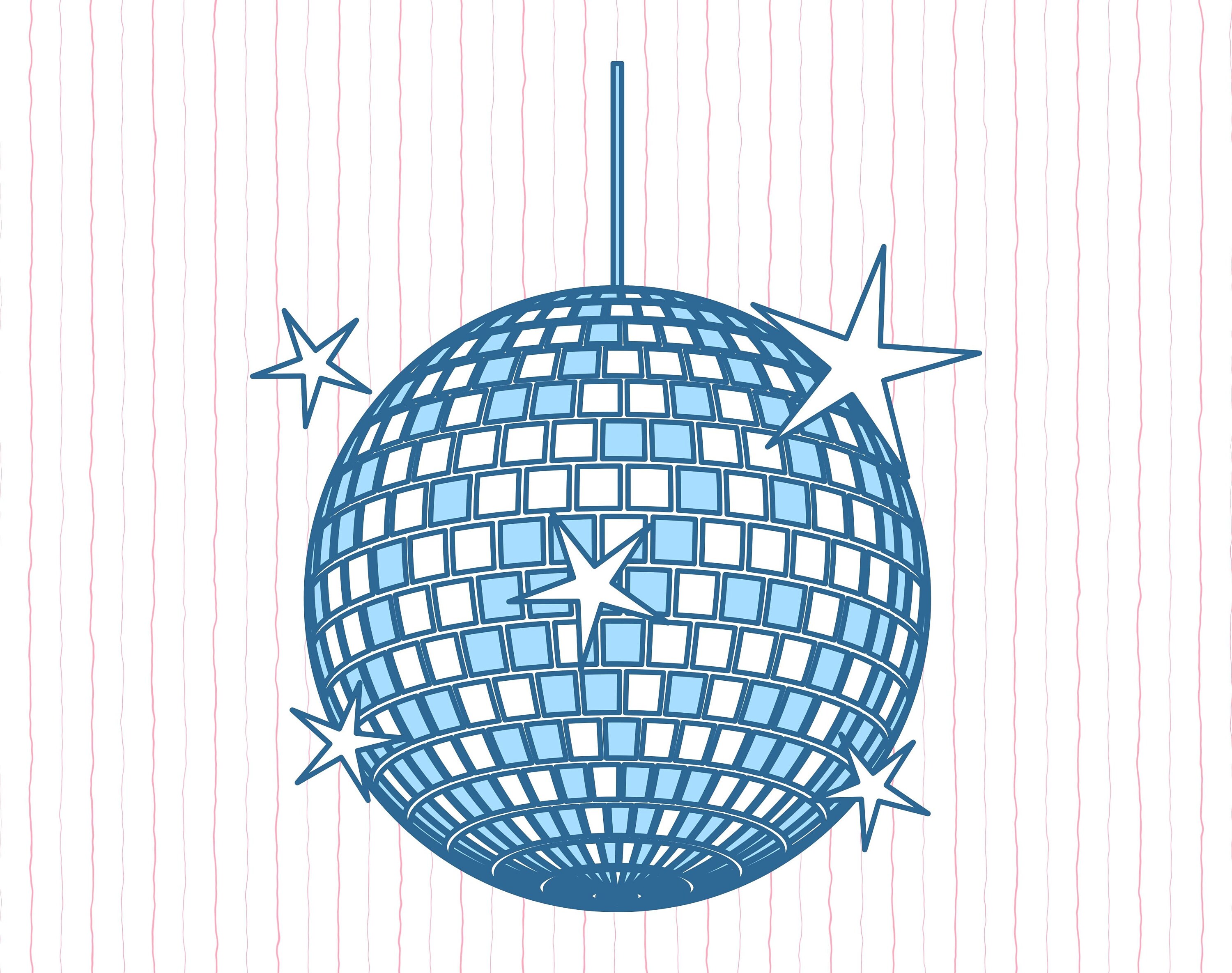 Disco Ball 25 Svg, Dxf, Eps, Jpg, Png Clipart Instant Download, Mirror ...