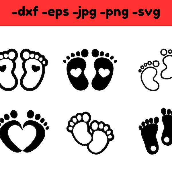 Baby Feet Dxf - Etsy