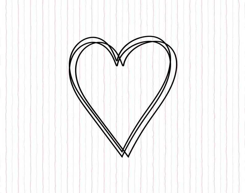 Heart Svg Bundle Digital Download Open Heart Dxf Eps Png Jpg - Etsy