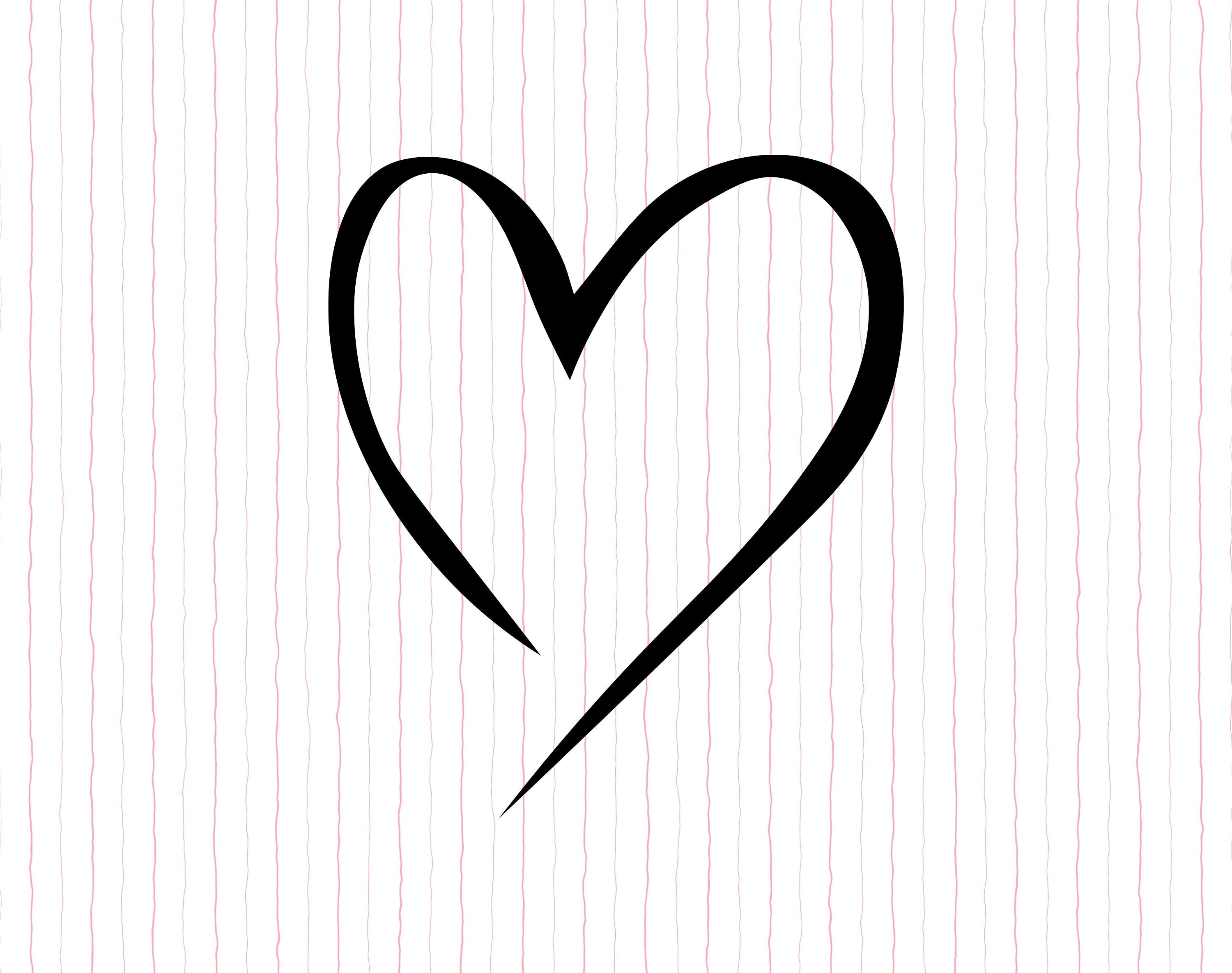 Heart Svg Bundle Digital Download, Open Heart Dxf Eps Png Jpg Instant ...