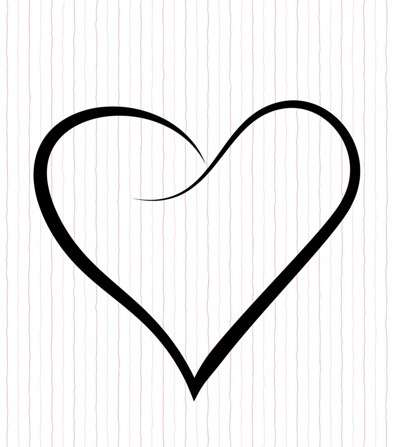 Open Heart SVG Bundle: Hand-drawn Sketch Cut Files (digital Download ...