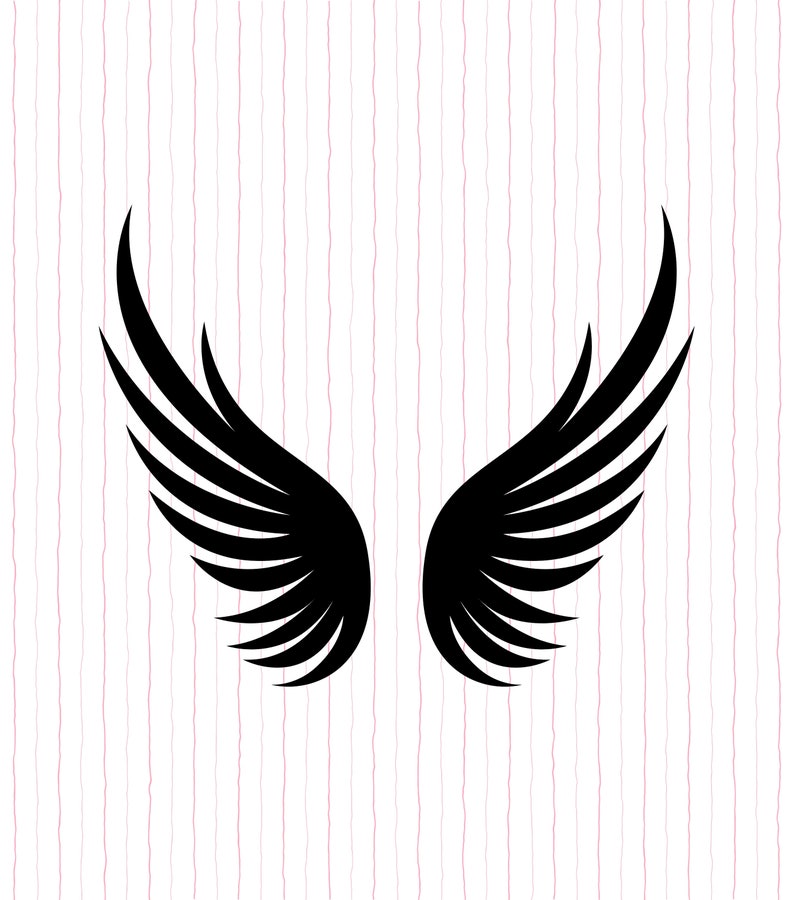Angel Wings Svg, Dxf, Eps, Jpg, Png Instant Download, Angel Vector for ...