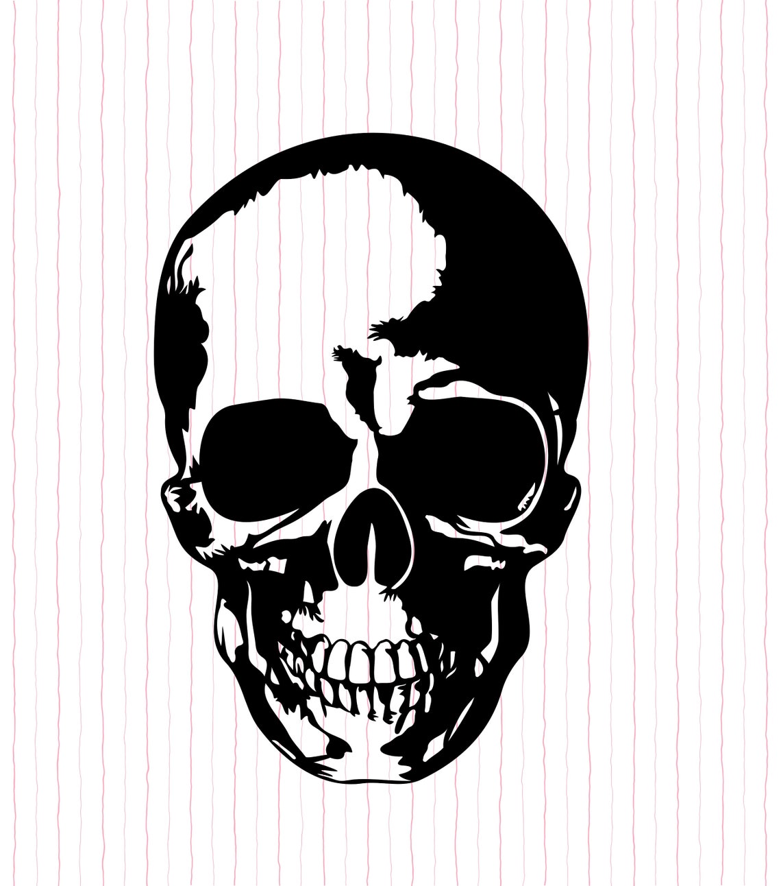 Skull Svg Dxf Eps Jpg Png Instant Download Skull Vector - Etsy