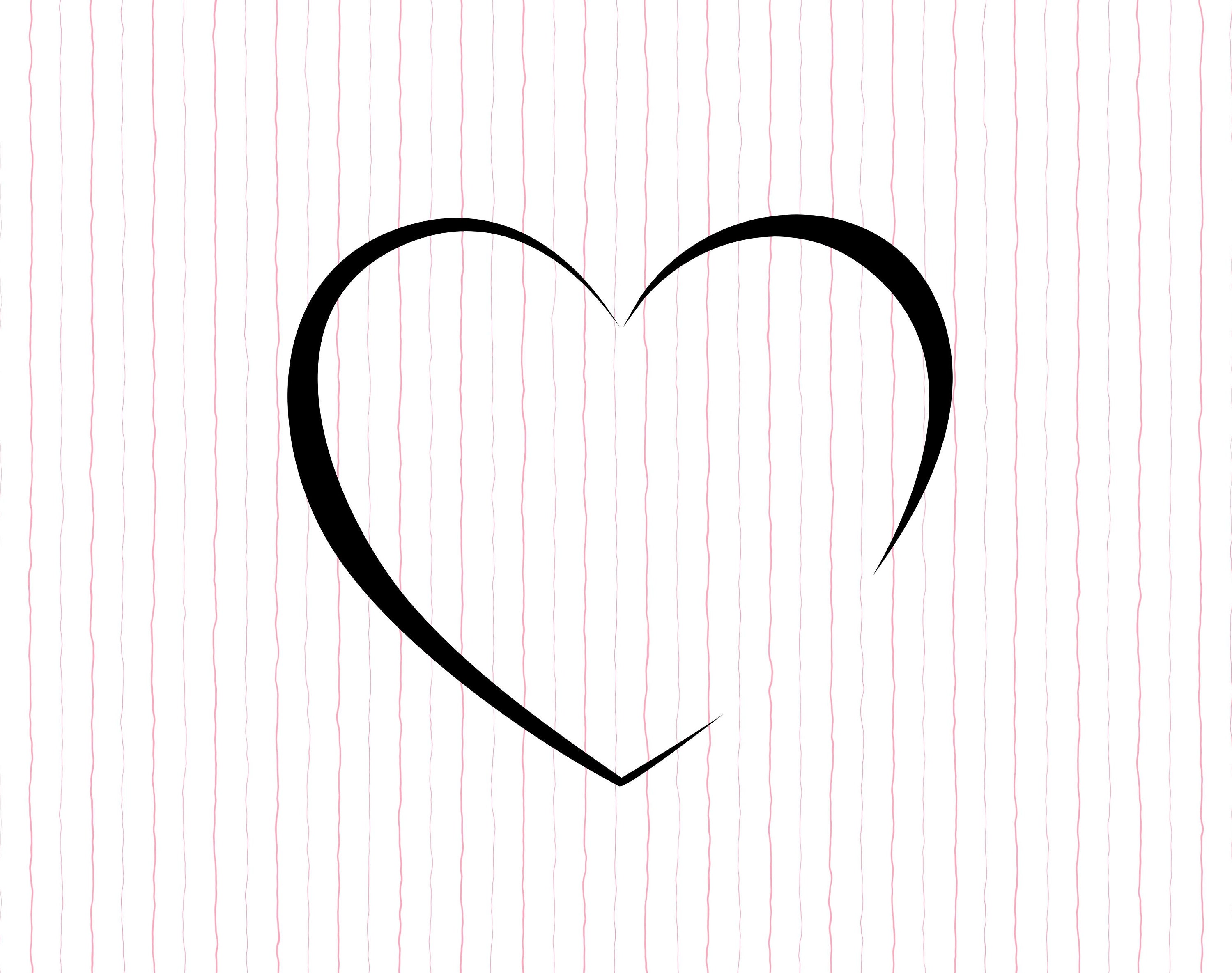 Heart Svg Bundle Digital Download, Open Heart Dxf Eps Png Jpg Instant ...