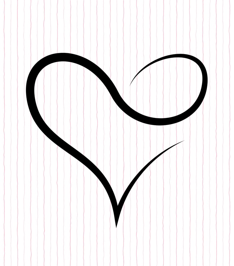 Open Heart Svg Png Dxf Jpg Eps Clip Art Cut Files for Cricut Silhoutte ...