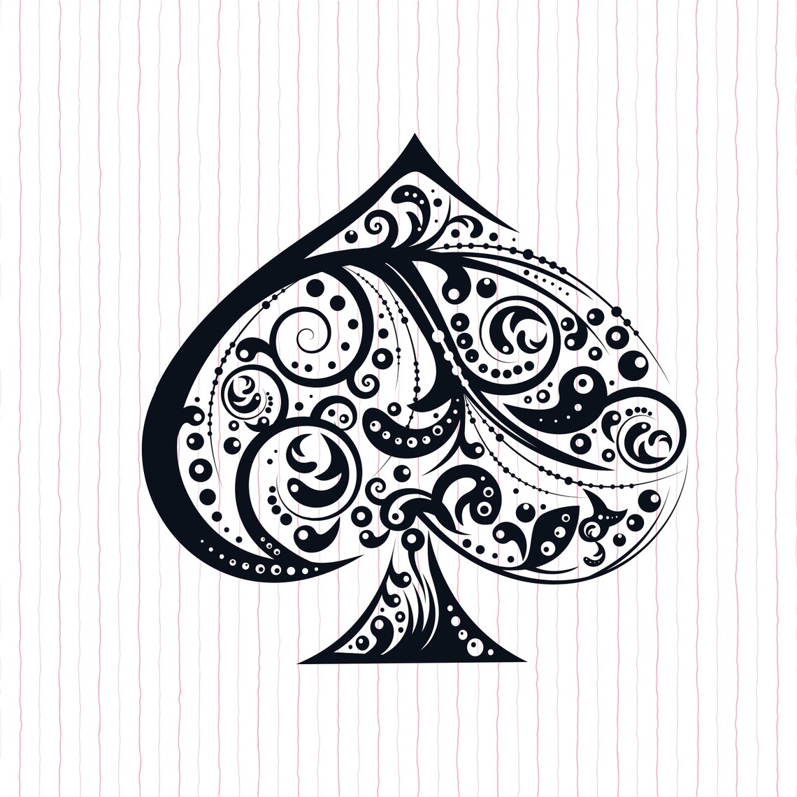 Playing Card Suits Svg Dxf Digital Download, Clups Hearts Diamonds ...