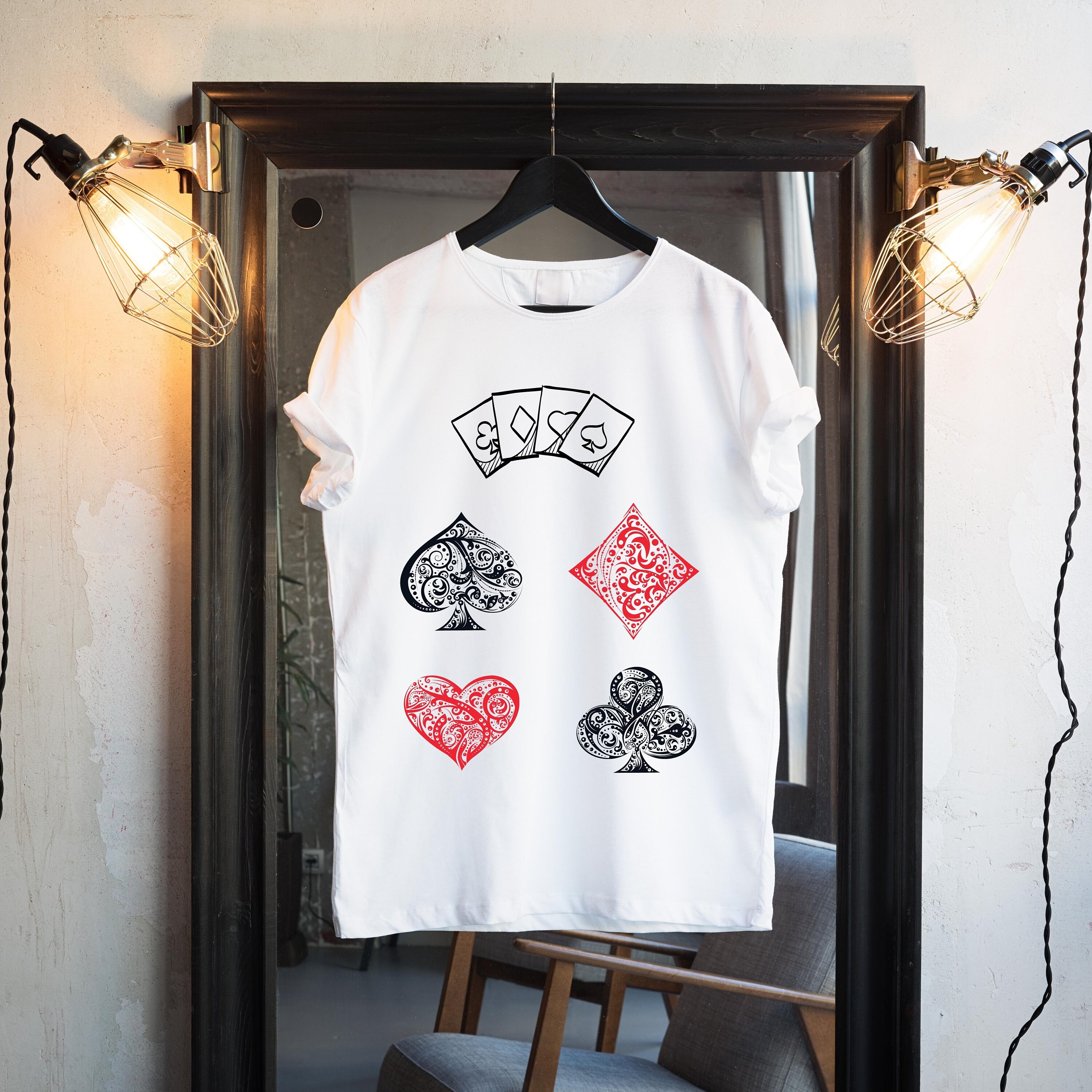 Playing Card Suits Svg Dxf Digital Download, Clups Hearts Diamonds ...