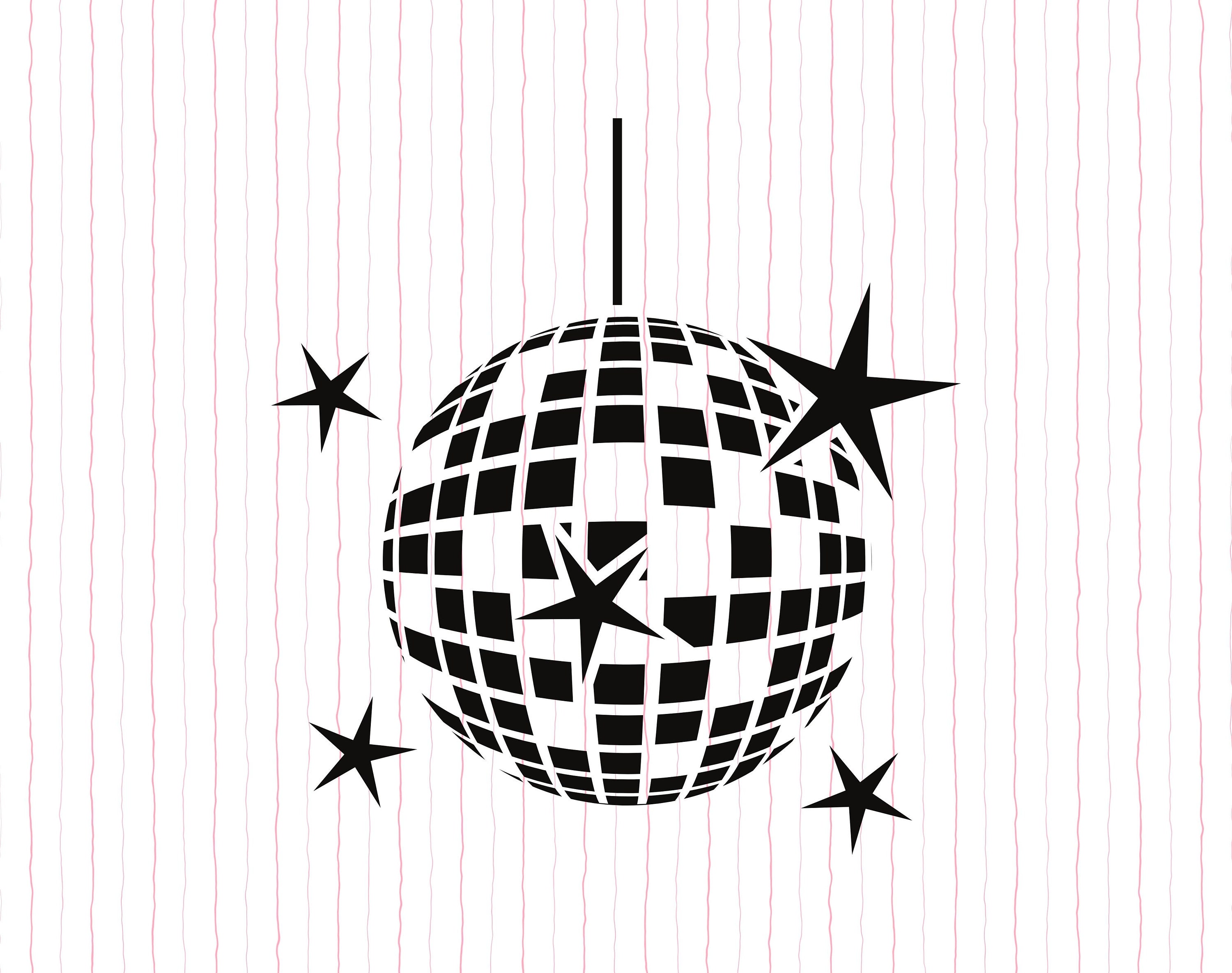 Disco Ball 25 Svg, Dxf, Eps, Jpg, Png Clipart Instant Download, Mirror ...