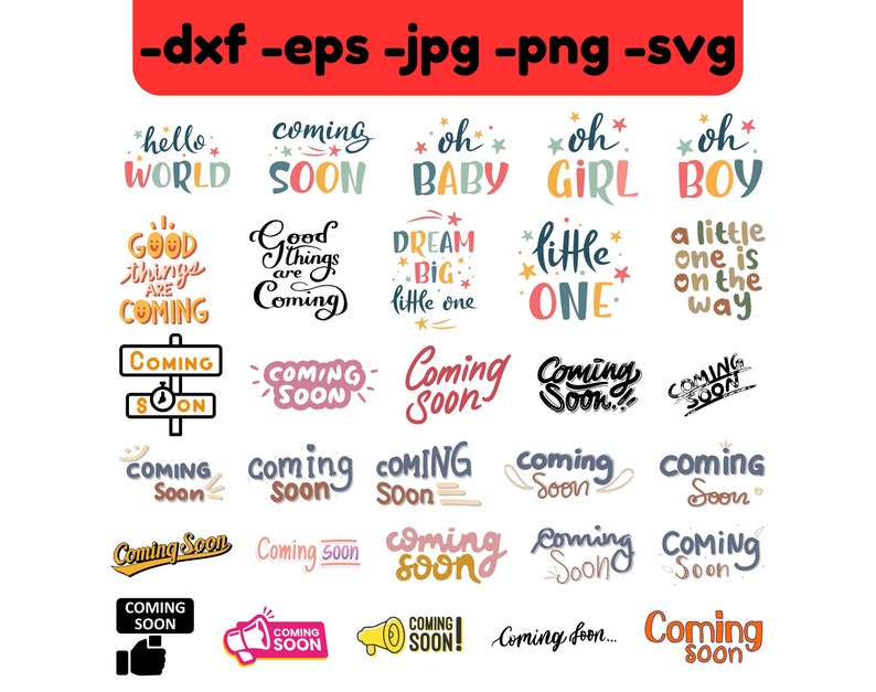 Coming Soon SVG Baby Svg Pregnancy Announcement Svg Hello - Etsy