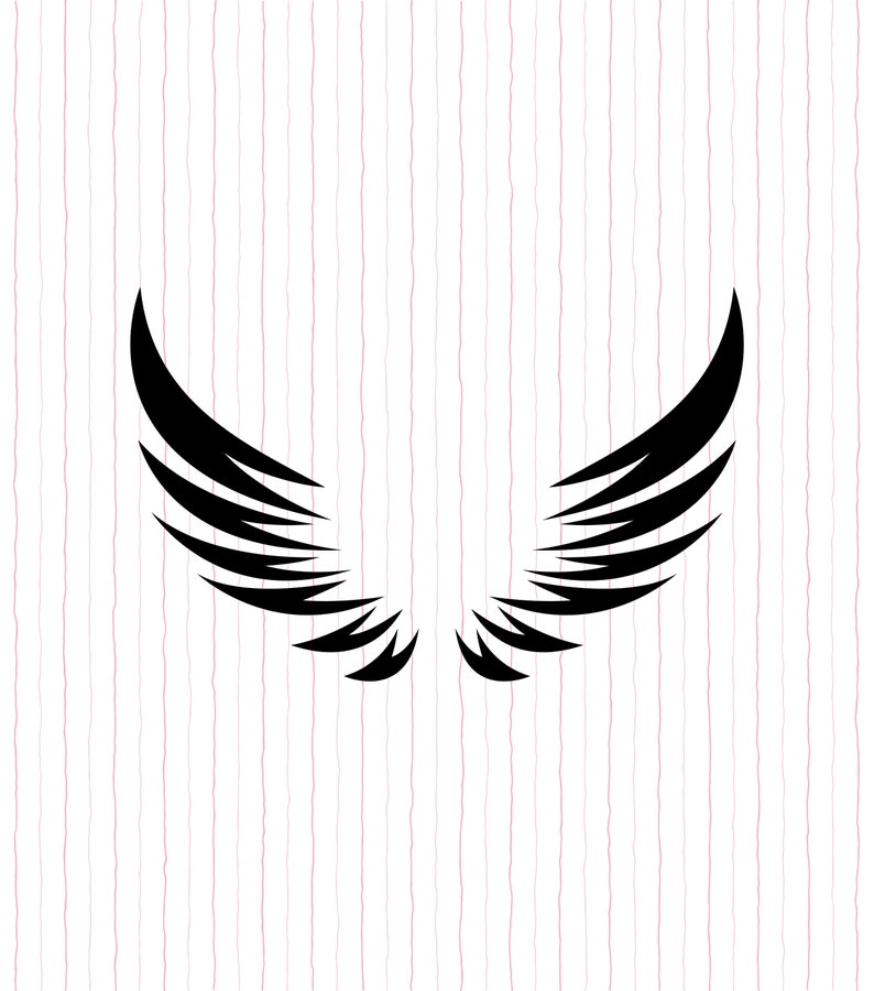 Angel Wings Svg, Dxf, Eps, Jpg, Png Instant Download, Angel Vector for ...