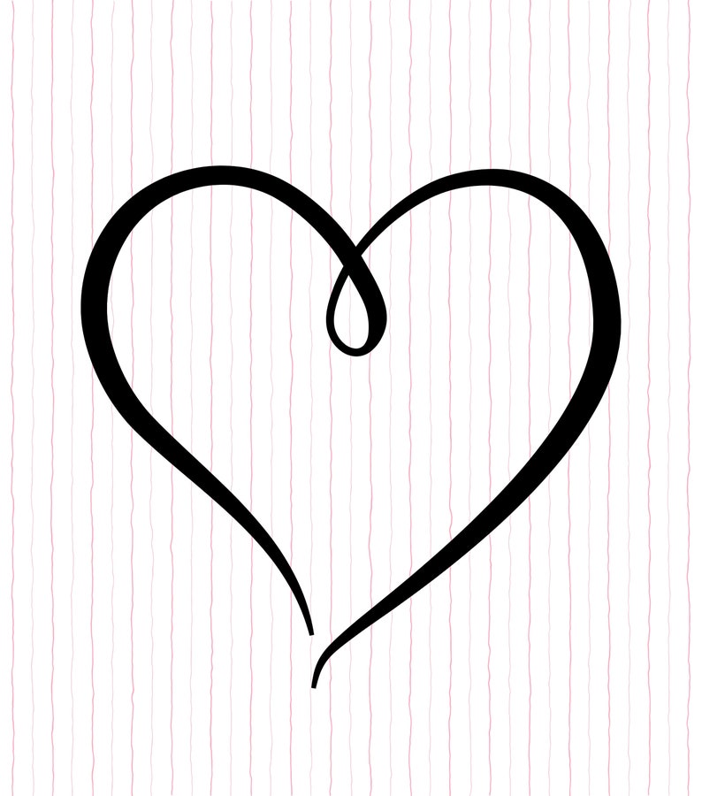 Open Heart Svg Png Dxf Jpg Eps Clip Art Cut Files for Cricut Silhoutte ...