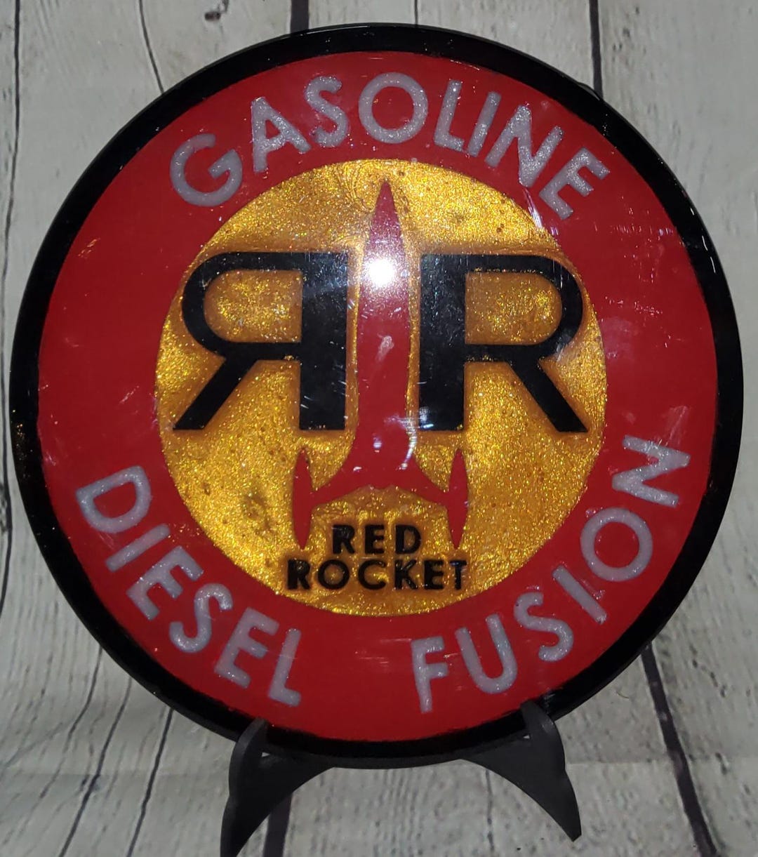 Red Rocket Gas Station Medallion - Etsy