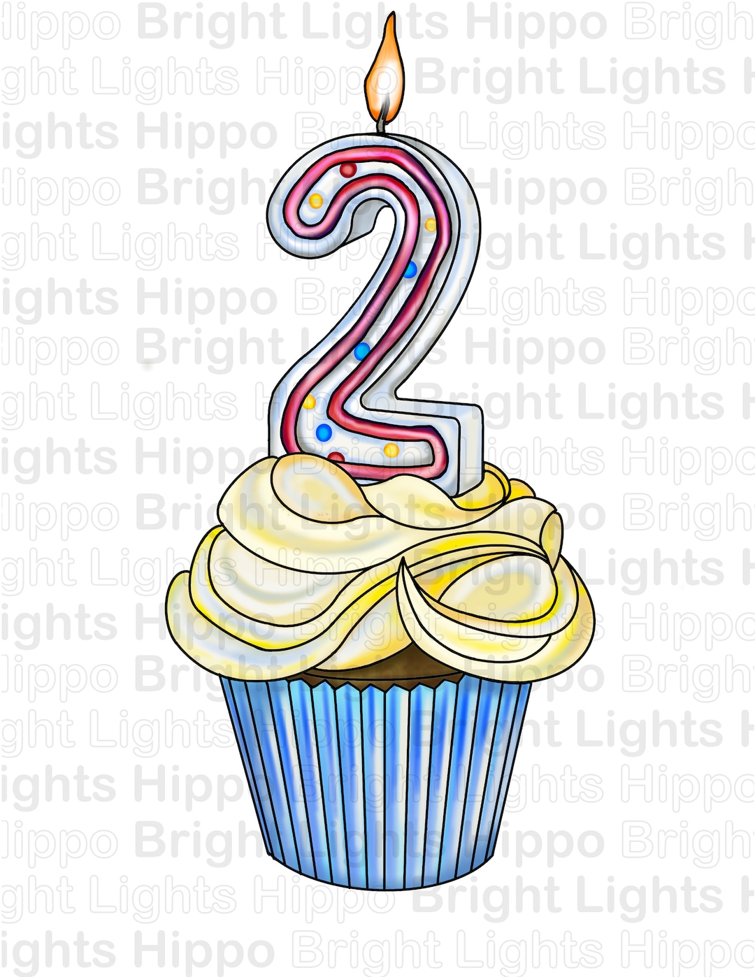 Second Birthday Cupcake PNG, Boys, Girls, Cupcake, Sublimation, Kids ...