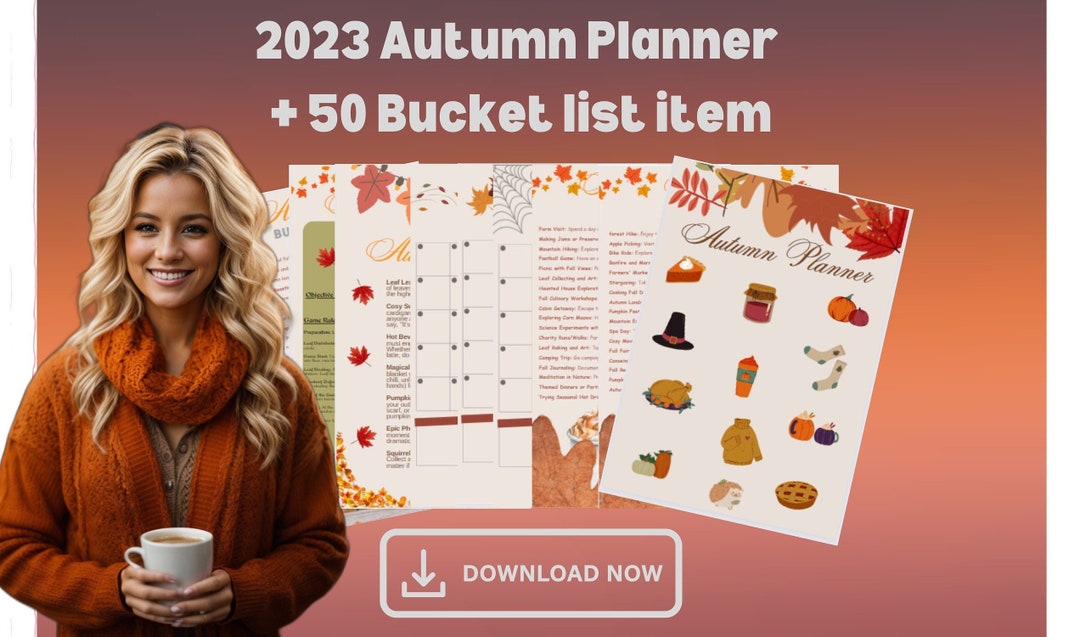 Printable Fall 2023 Planner Bundle Autumn Calendar Autumn - Etsy