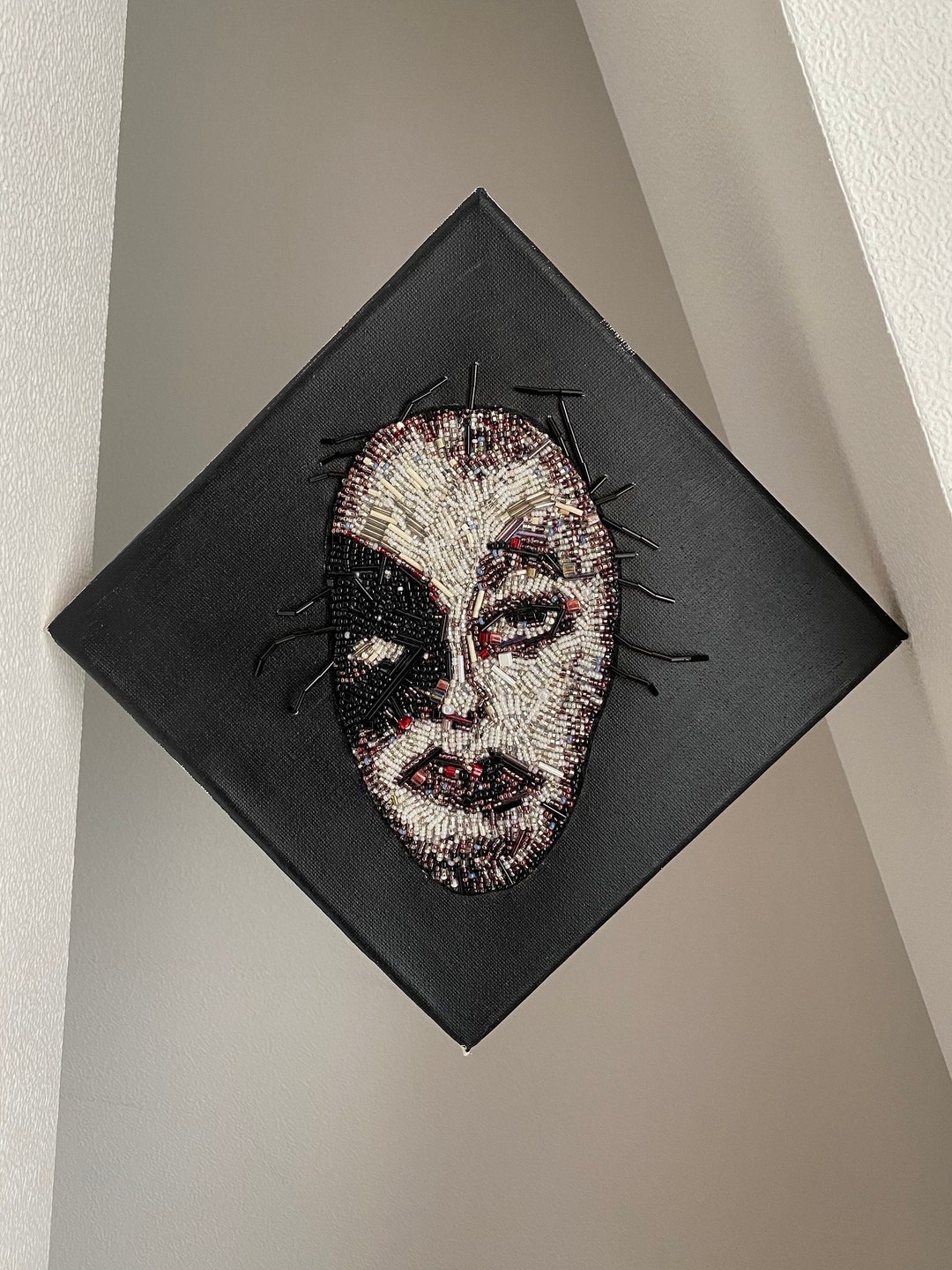 Beaded Canvas, Beaded Portrait, Wall Art, Decor Art, Beaded Painting ...