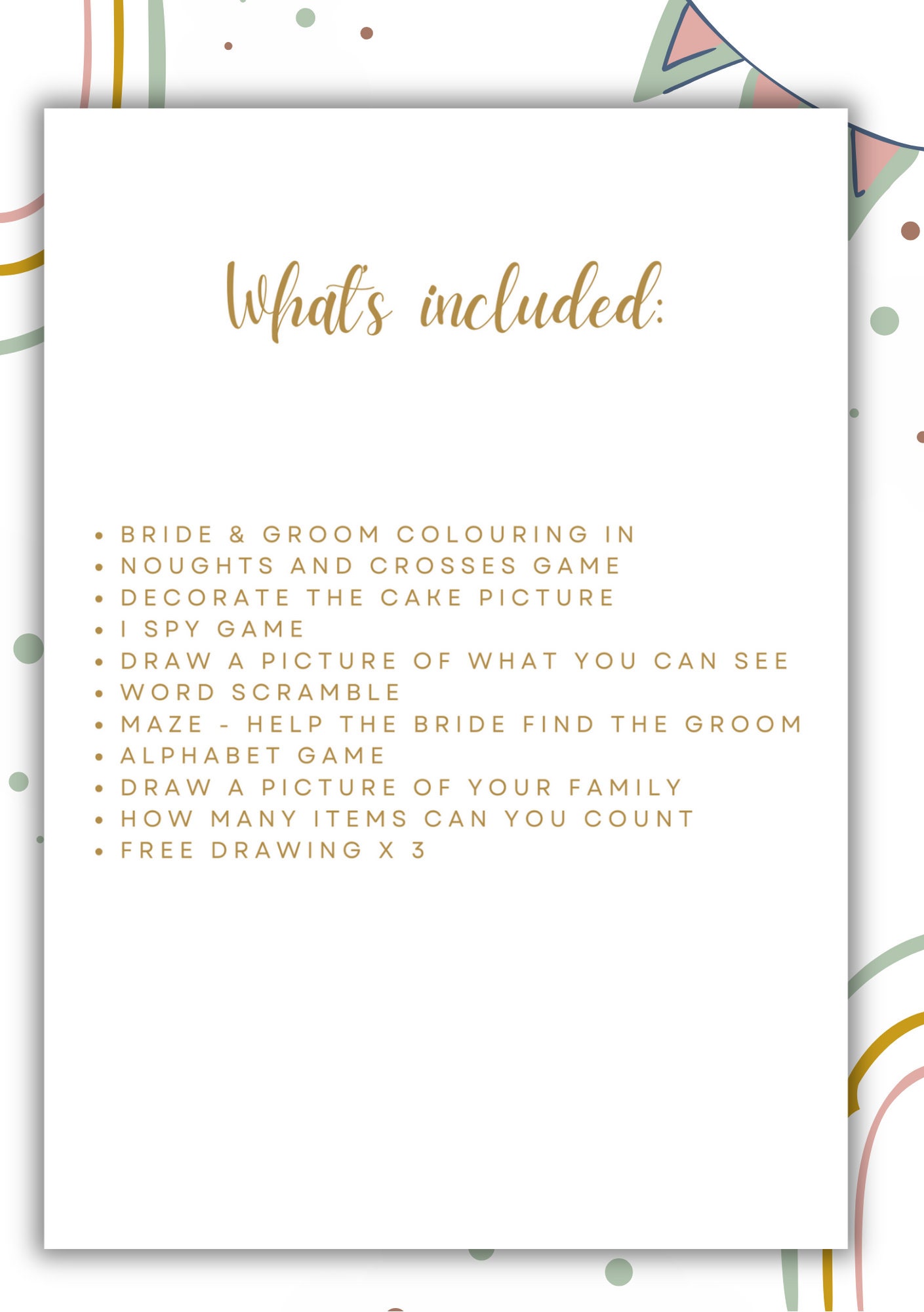 Kids Wedding Activity Pack Printable Wedding Activity Pack - Etsy