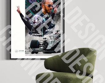 Lewis Hamilton Printable Poster - Digital Download - Formula 1 - Sports ...