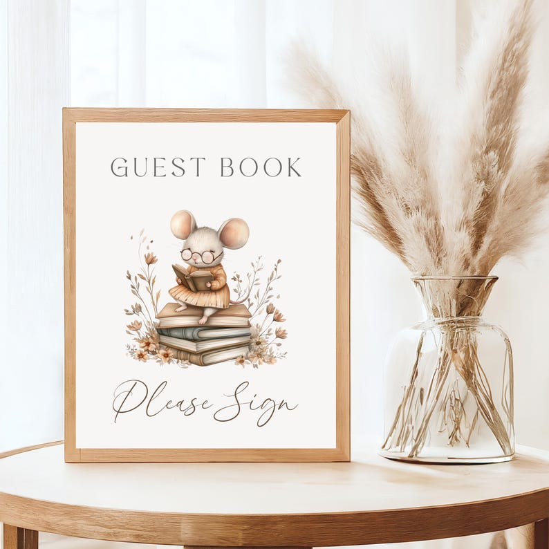 Storybook Baby Shower Table Sign Bundle, A New Chapter Begins Storybook ...