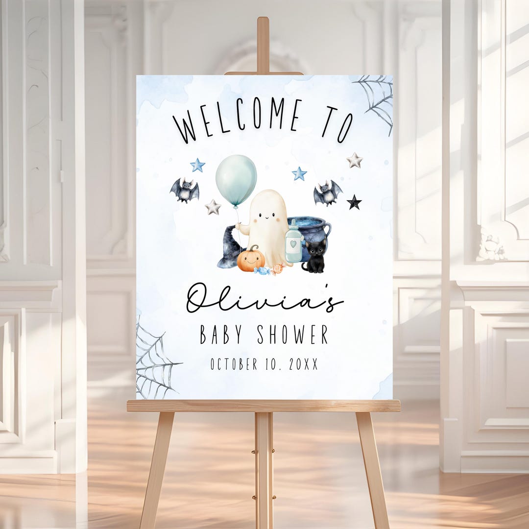 Letrero de bienvenida para baby shower de Halloween, letrero de ...