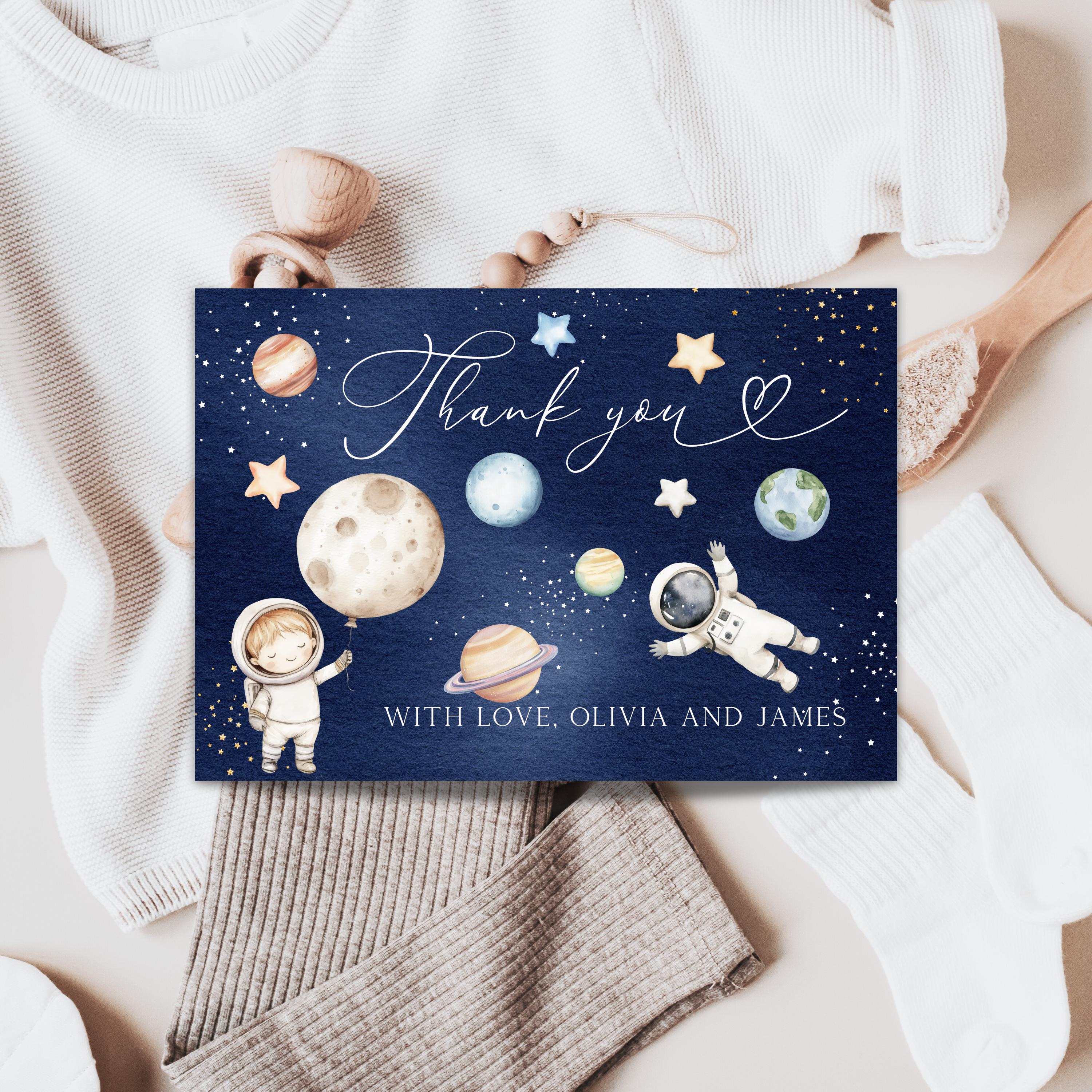 Outer Space Baby Shower Invitation Bundle, Editable Countdown Has Begun ...