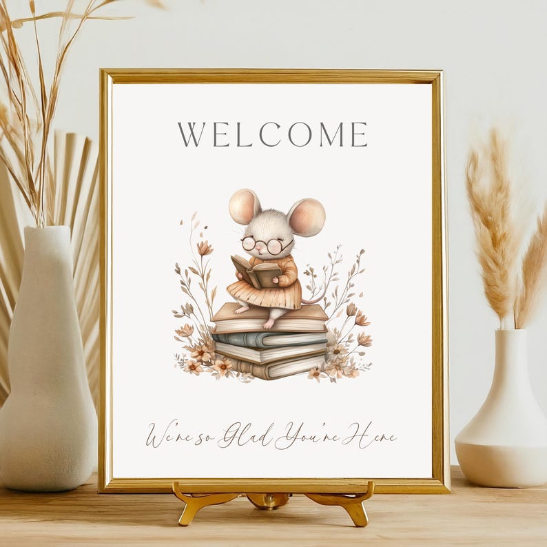 Storybook Baby Shower Table Sign Bundle, A New Chapter Begins Storybook ...