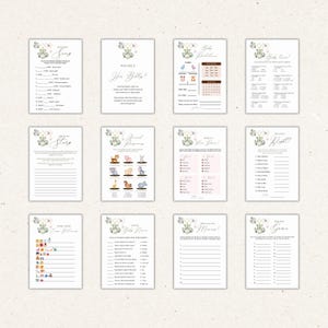 Boho Girl Clothesline Baby Shower Games Bundle, Editable Bohemian Girl ...